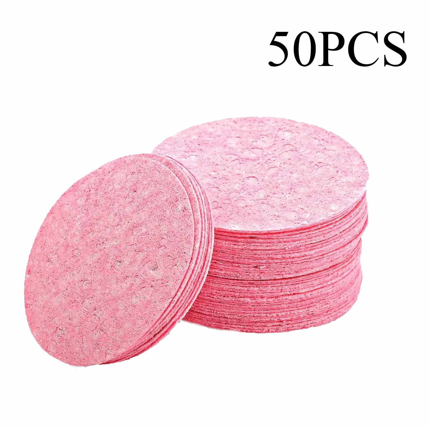 50PCS-Compress-Face-Wash-Puff-Natural-Wood-Pulp-Sponge-Face-Wash-Puff ...