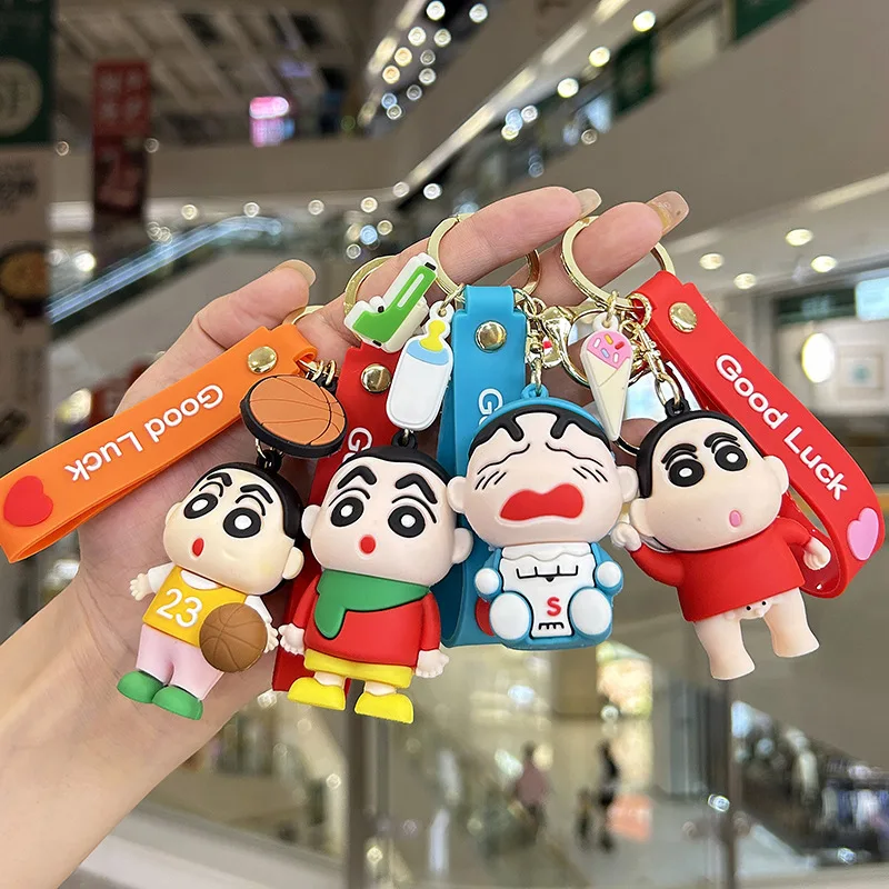 New-Crayon-Small-New-Animation-Key-Chain-Drop-Glue-Cartoon-Figure-Car ...