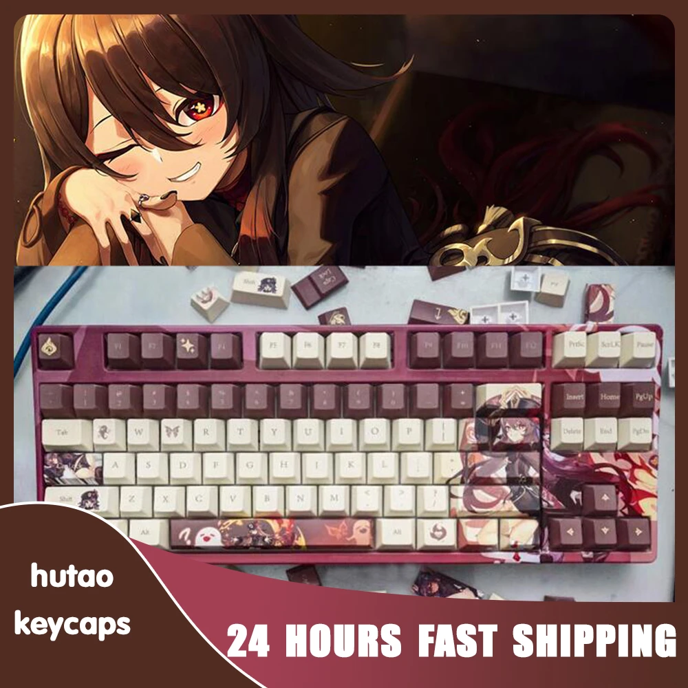 Genshin Impact Keycaps Game Character Hutao Keyboard Decoration Fans ...