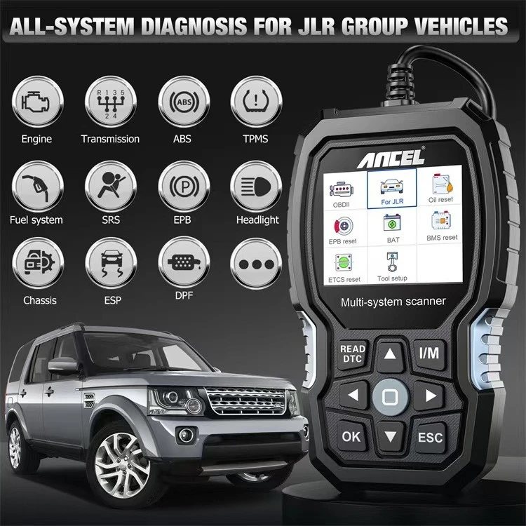 ANCEL LD700 TPMS SRS ABS Full OBDII Modes Scanner Diagnostic OBD2 Auto ...