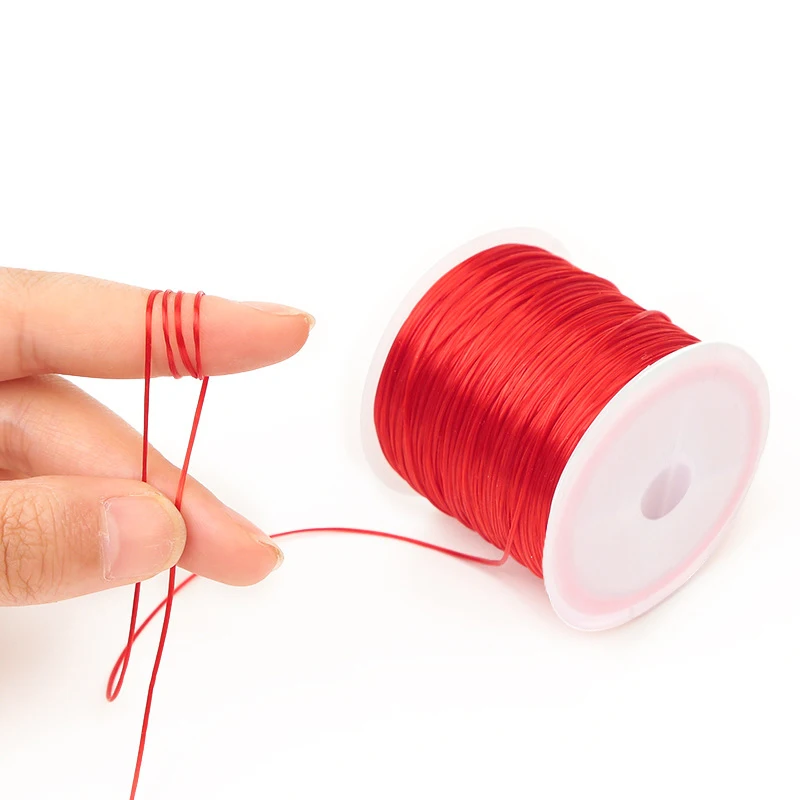 40M-0-8mm-Elastic-Thread-Round-Crystal-Line-Nylon-Rubber-Stretchy-Cord ...