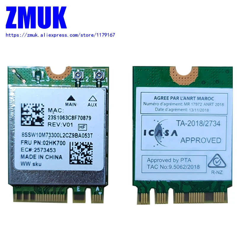 레노버 아이디어패드 게임용 무선 카드, RTL8822CE, 3 V14 G3 시리즈, P/N 02HK700 02HK701 ...