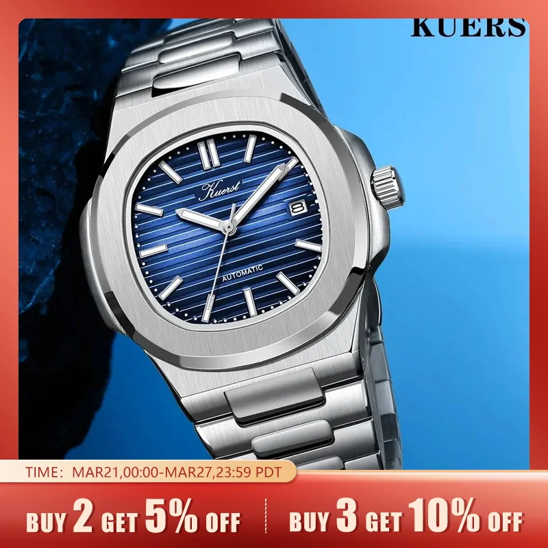 KUERST-Classic-Men-s-Steel-Band-Automatic-Mechanical-Waterproof-Trend ...