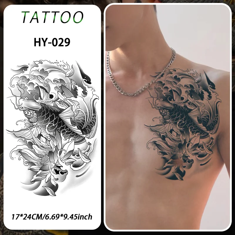 Koi Fish Waterproof Temporary Tattoo Sticker, for use on arms and ...
