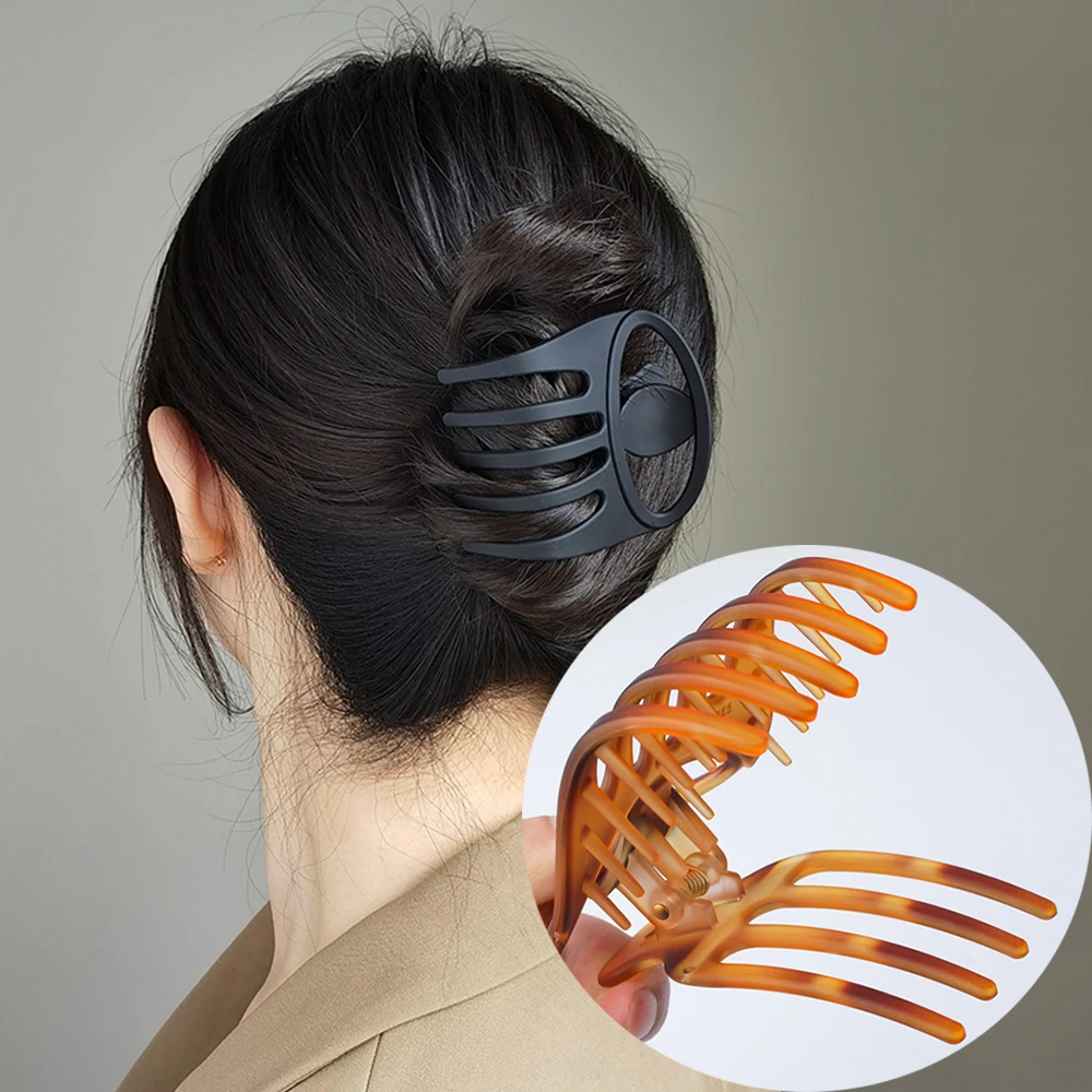 Matte Hollow Duckbill Hairpin Hair Clamp Frosted Ponytail Holder Hair ...