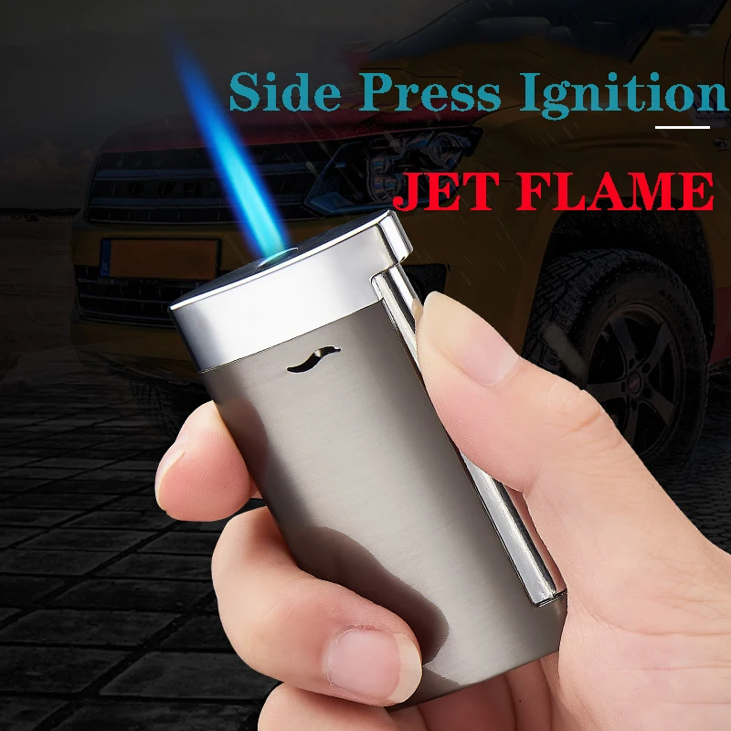 Turbo Lighter Windproof Butane | Turbo Blue Jet Flame Lighter - Metal ...