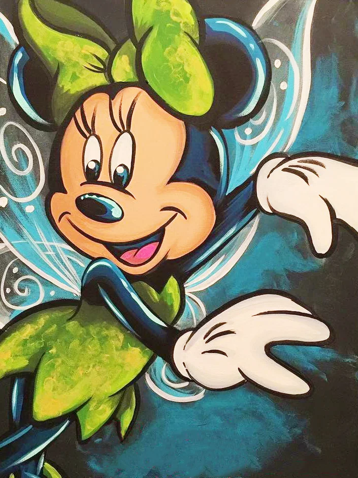 Mickey Mouse Acrylic Painting