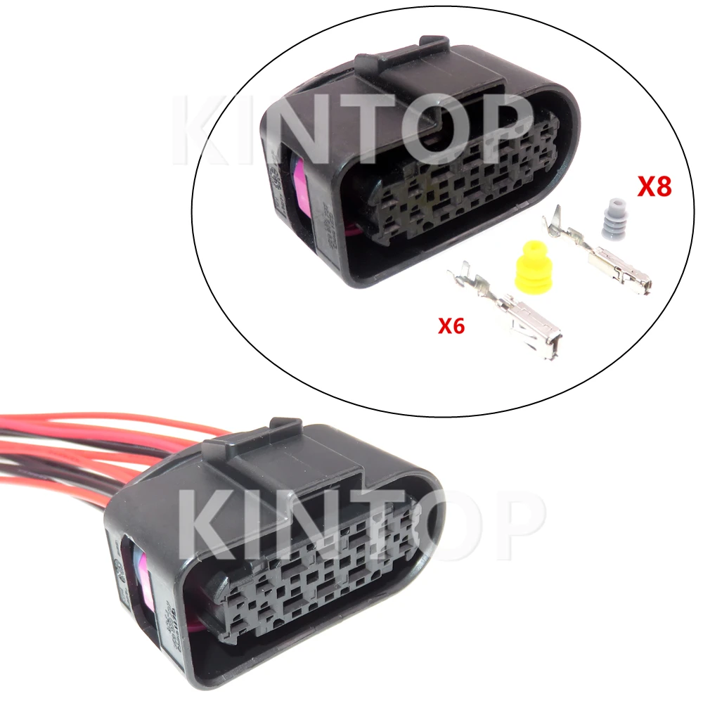 1-Set-14-Pins-Auto-Electrical-Connector-Car-LED-Light-Lamp-Waterproof ...