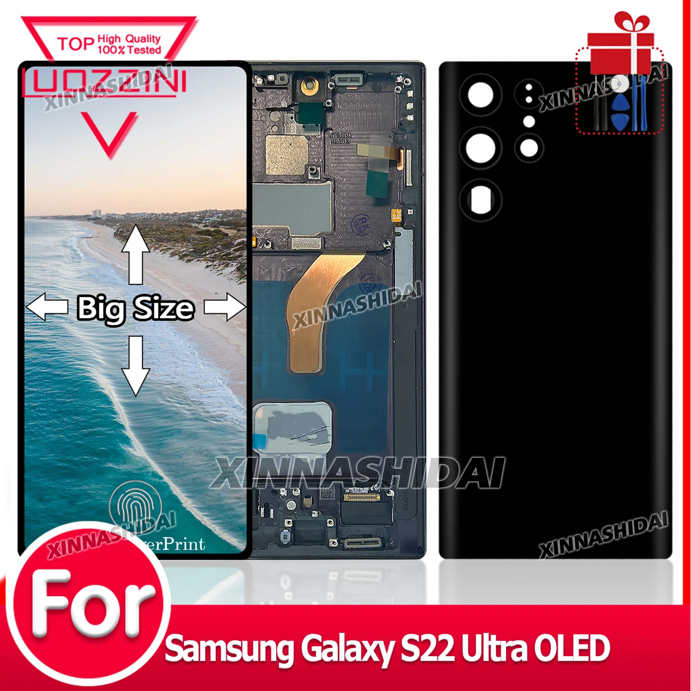 OLED For Samsung S22 Ultra Big Size LCD Display Touch Screen Digitizer ...