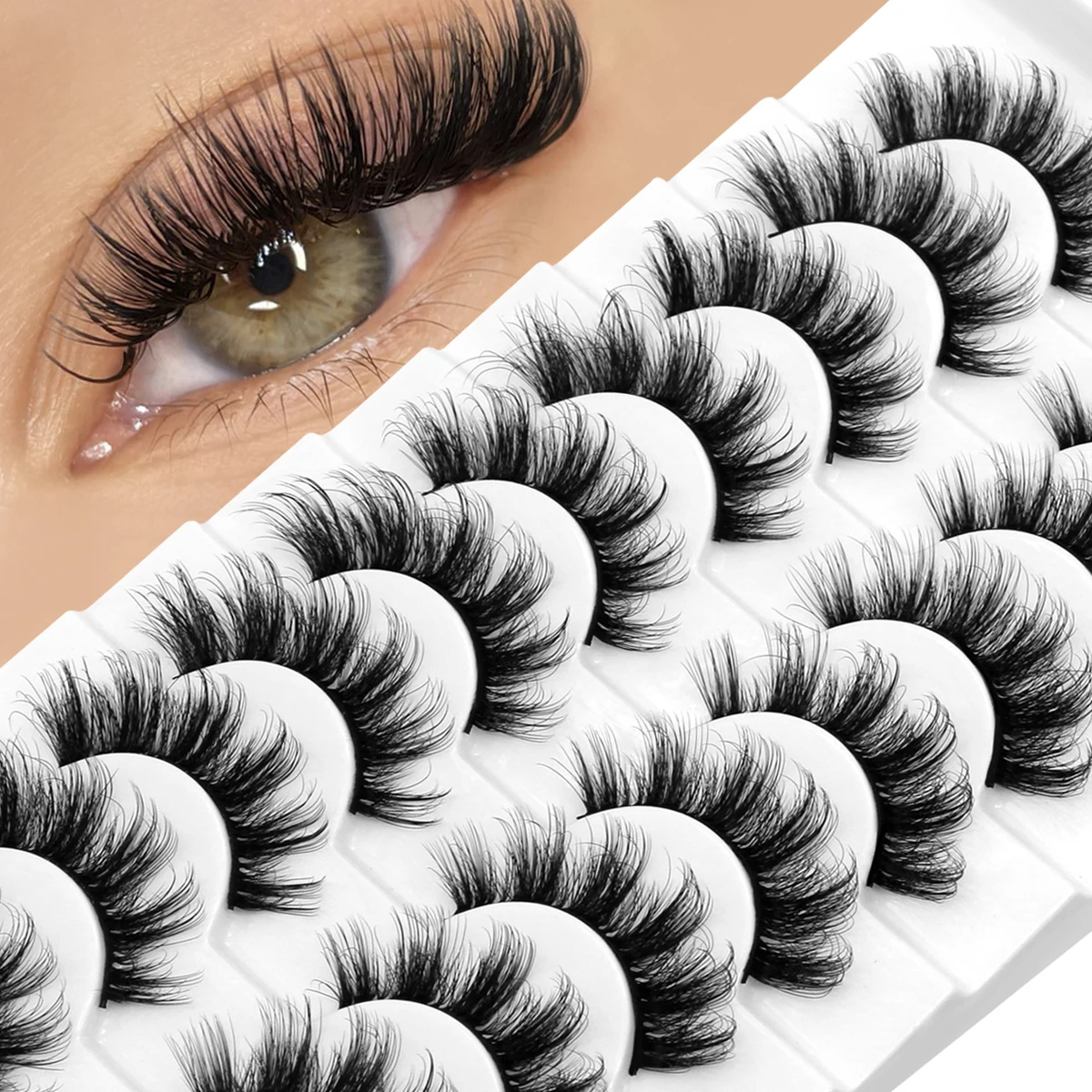 GROINNEYA-pesta-as-postizas-de-vis-n-falso-3D-esponjosas-volumen-dram-tico-aspecto-Natural ...