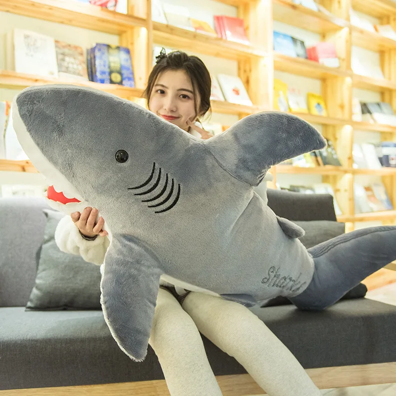 Plush-toys-large-simulation-shark-doll-doll-sleeping-pillow-white-shark ...