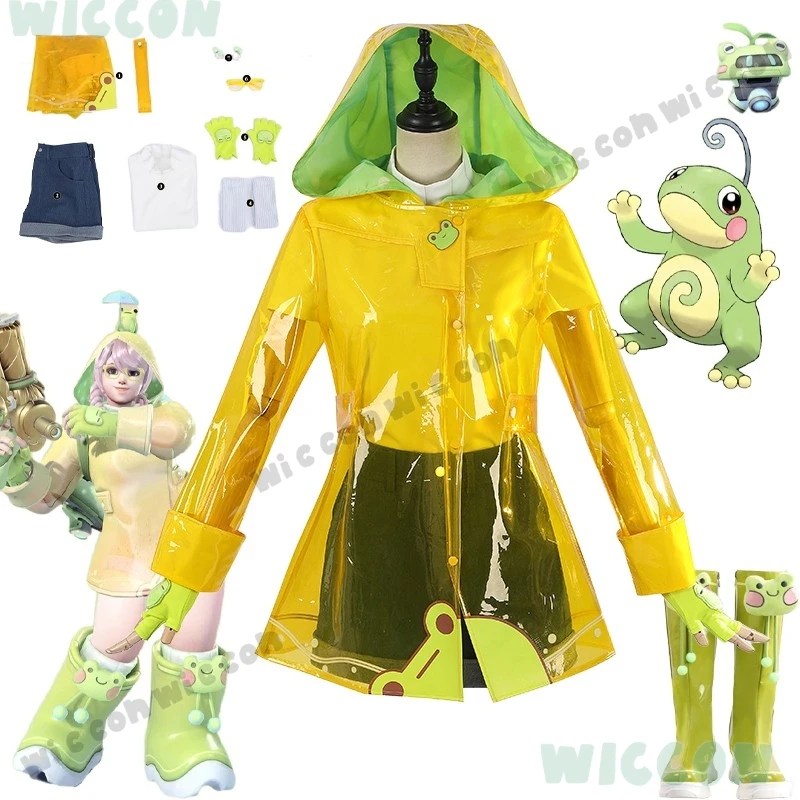 Game Over Watch Mei Cosplay Costume Full Set Raincoat Mei Ling Zhou ...