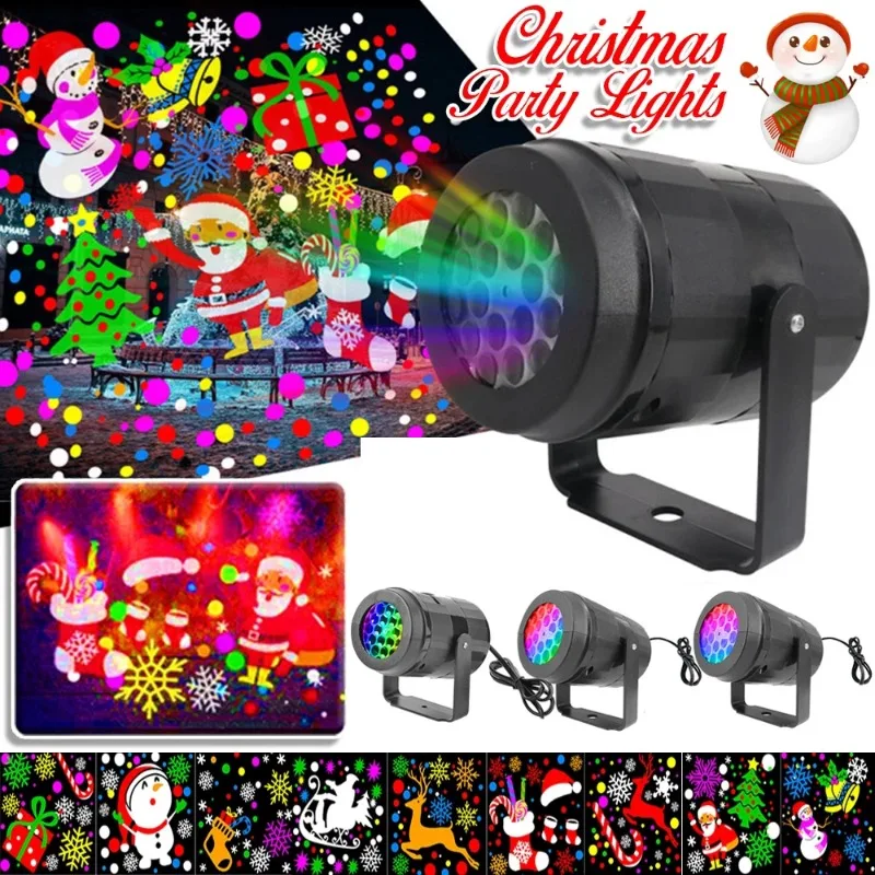 Christmas-Party-Lights-LED-Laser-Snowflake-Projector-5W-Stage-Lights ...