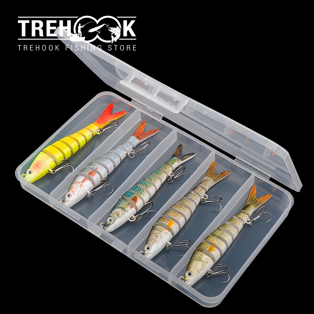 TREHOOK-5pcs-box-10cm-10-5g-Sinking-Swimbait-Wobbler-Pike-Fishing-Lures ...