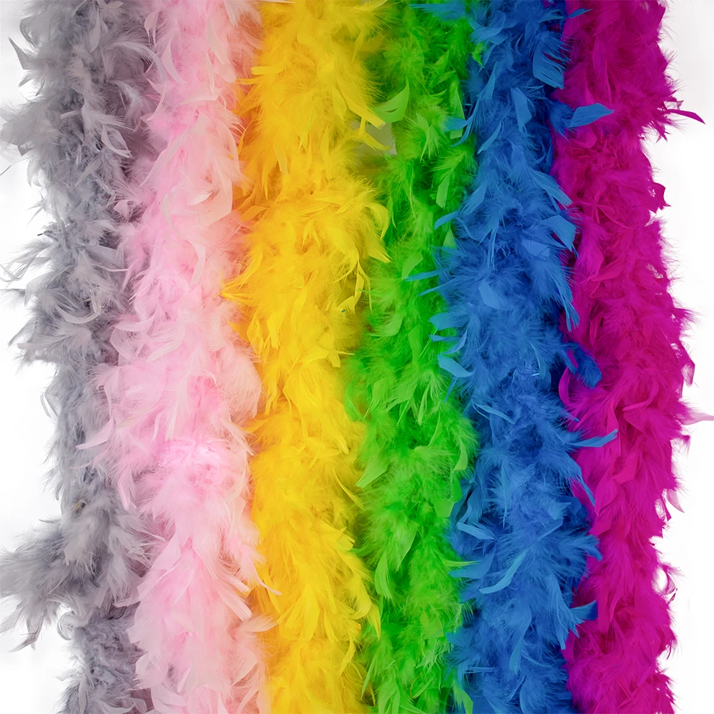 90-120g-Blue-Turkey-Feather-Boa-Rooster-Feathers-Boa-Dress-Decorative ...