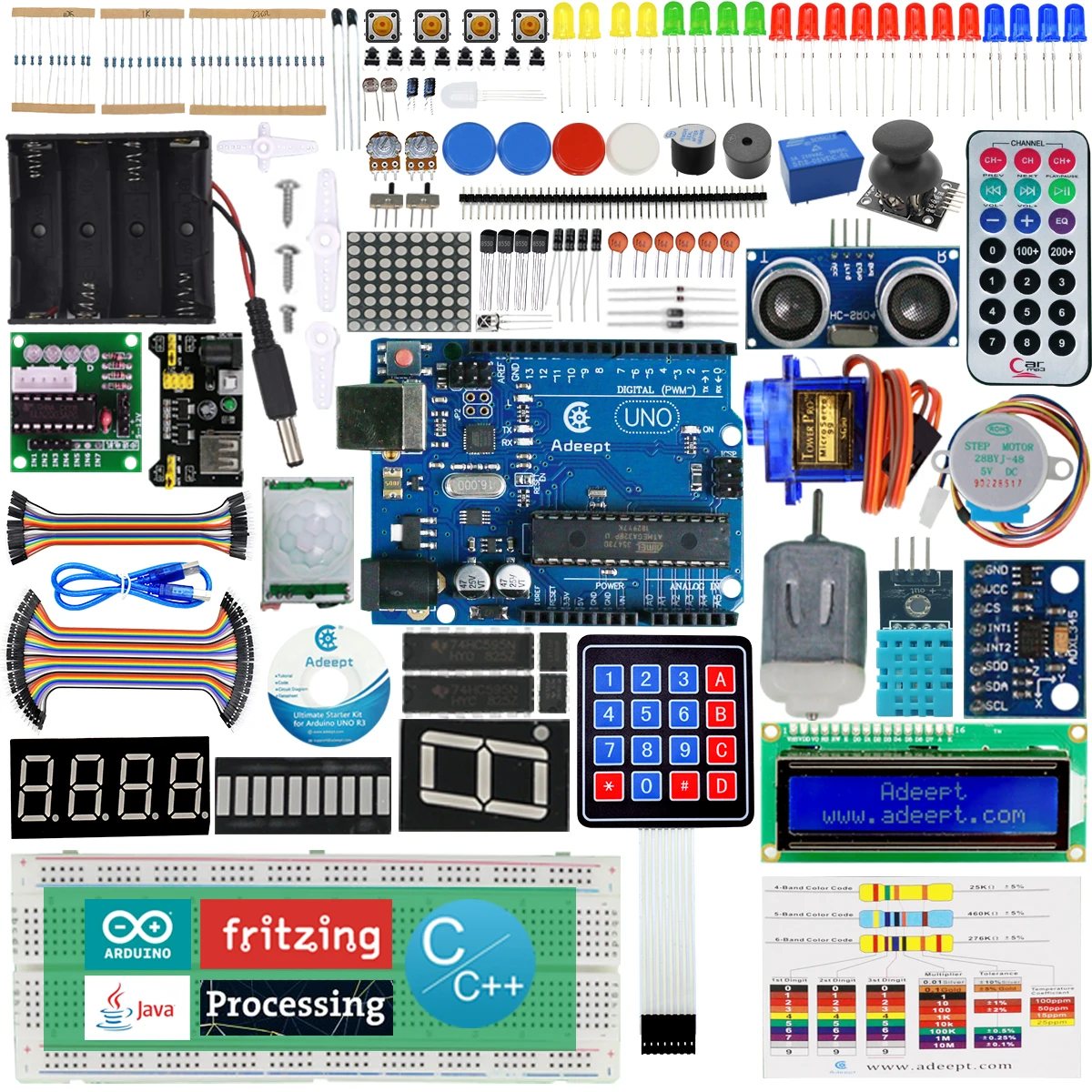 Adeept-DIY-Electric-New-Ultimate-Starter-Kit-for-Arduino-UNO-R3-with ...