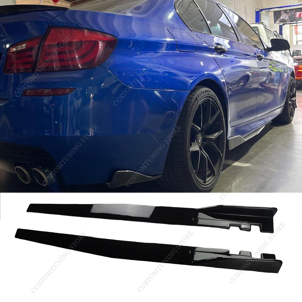 For-BMW-F10-F11-Side-Skirts-Extension-Rocker-Panels-Lip-Splitters-5 ...