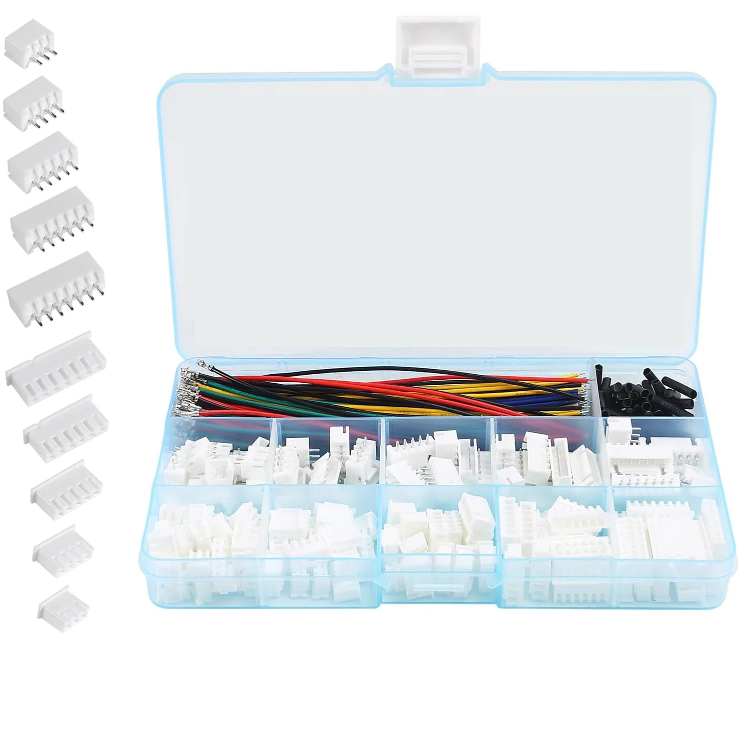 2.54mm XH Connector Socket Kit with pre-Crimped Cable Wire 2/3/4/5/6/7 ...