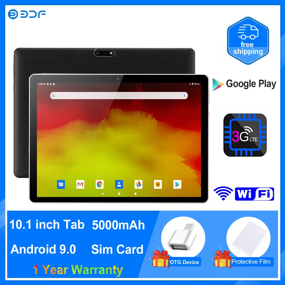 2022 New Arrival 10.1 Inch Tablet Android 9.0 Google Play Dual 3g Sim ...