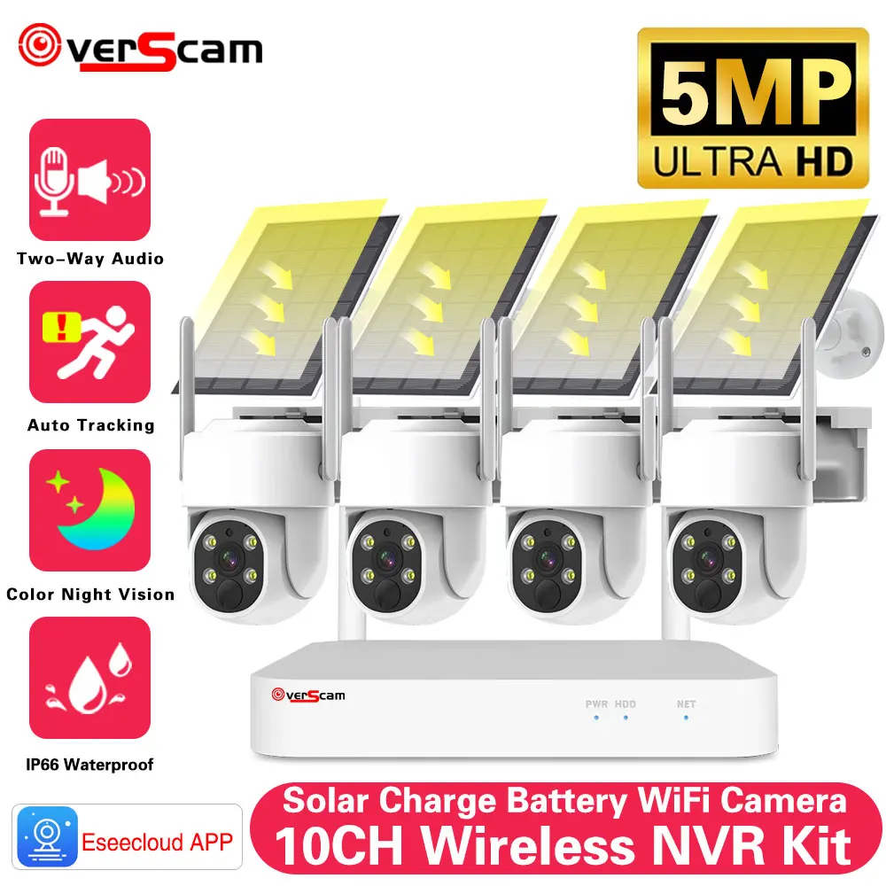 5MP-WiFi-NVR-4MP-Solar-Security-Powered-Wireless-PTZ-Camera-Battery ...