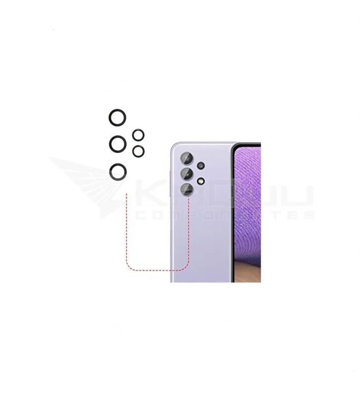 Conjunto de lente da câmera de cristal para samsung galaxy a32 4g a325f ...