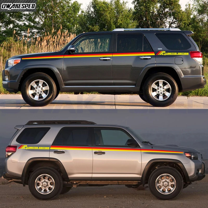 4pcs-Car-Body-Door-Side-Decor-Sticker-For-Toyota-4RUNNER-TRD-Limited ...