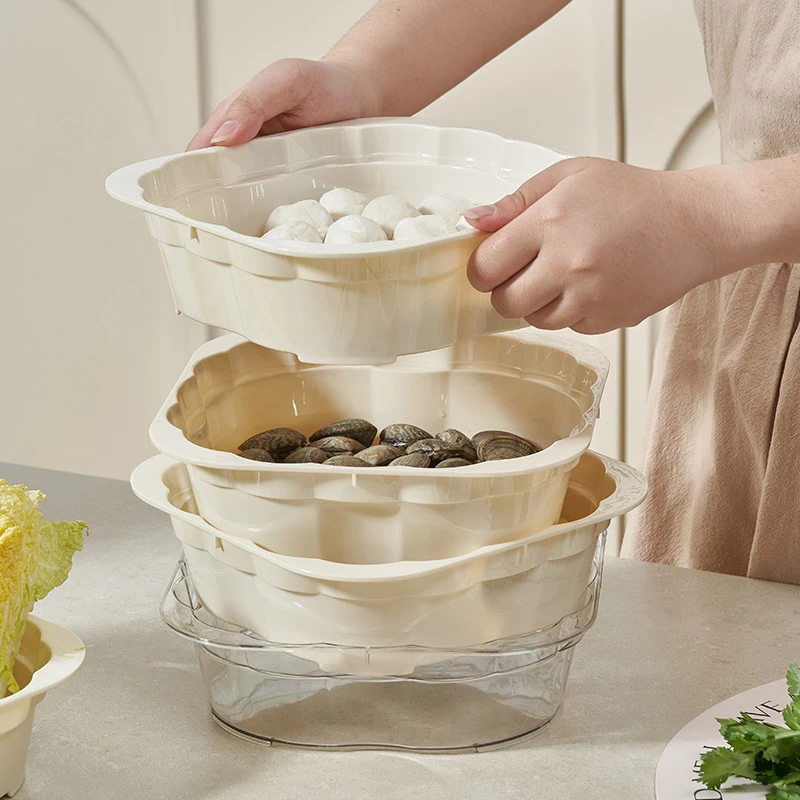 2-PCS-Multifunctional-Stackable-Drainage-Basket-Kitchen-Multi ...