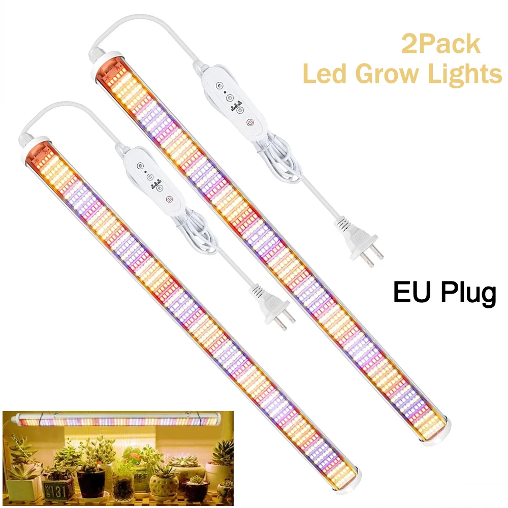 2Pack-390-LED-Grow-Light-Bars-Sunlike-Full-Spectrum-Seedling-Plant-Lamp ...