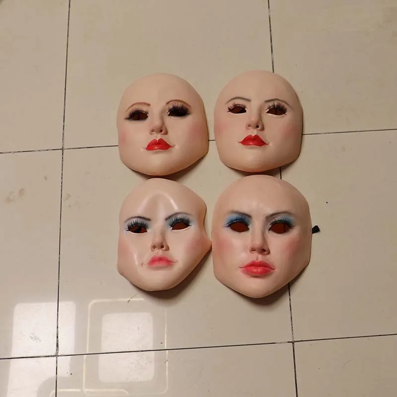 Máscara de personalidad creativa, máscara de belleza calva, cara ...