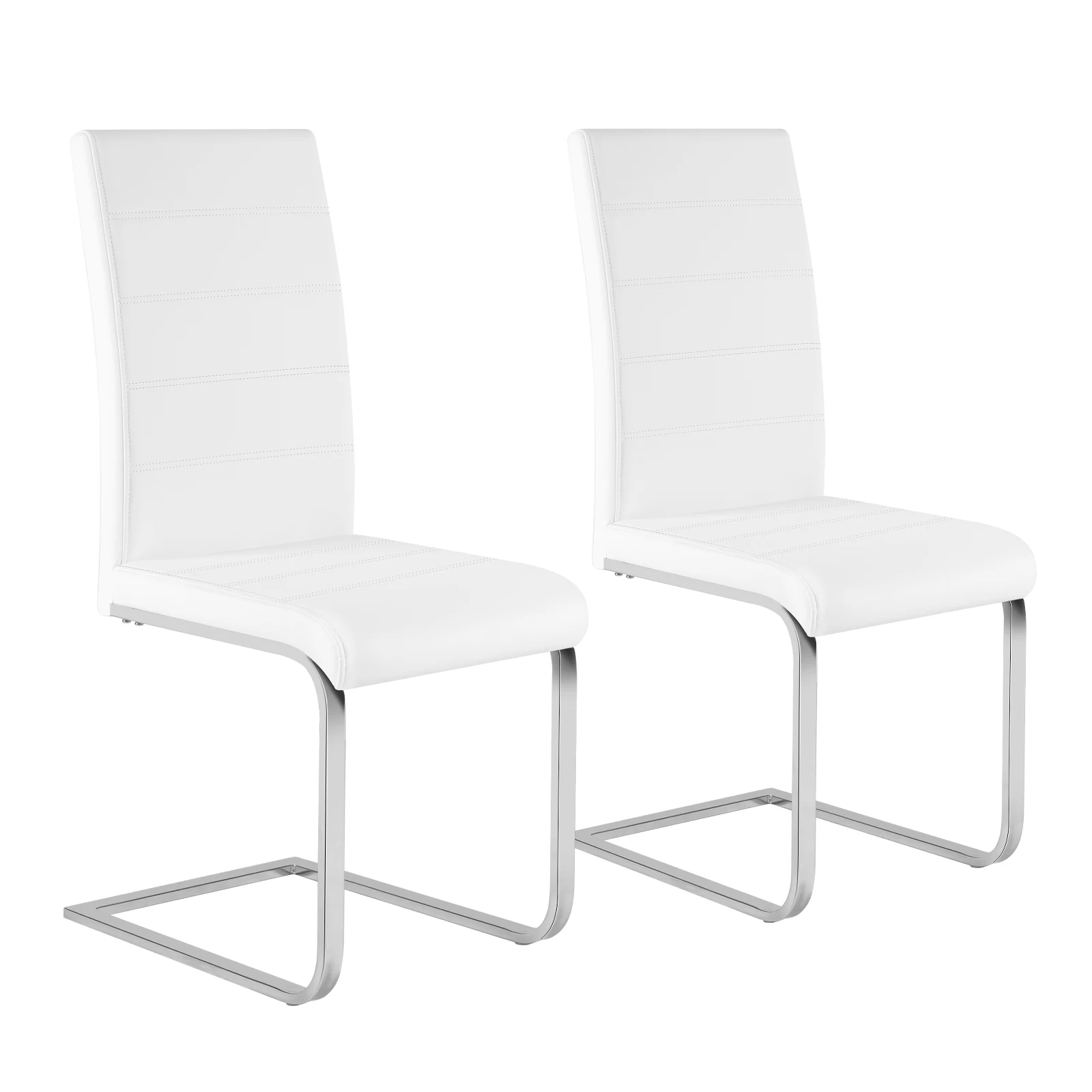 Silla-de-comedor-ergon-mica-acolchada-Base-de-trineo-respaldo-alto ...