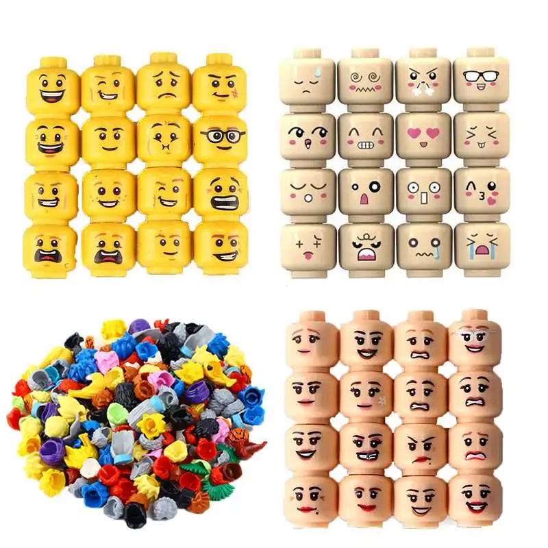 Creative-Face-Laugh-Cry-Angry-Cute-Expression-Building-Block-MOC ...