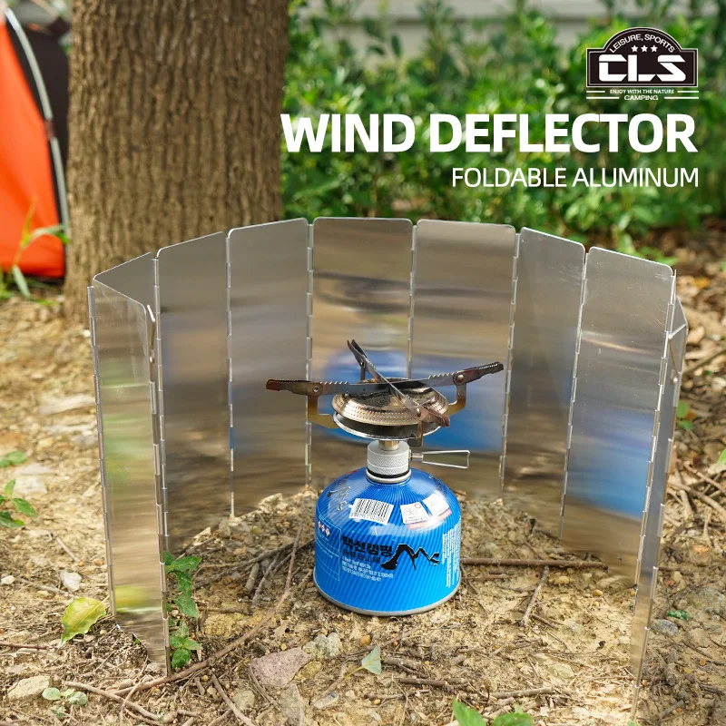 10 Plates Foldable Gas Stove Windshield Outdoor Camping Cooking Burner ...