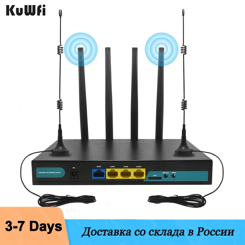 Kuwfi 4g Lte Wifi Wireless Router 300mbps Cat 4 High Speed Industry Cpe ...