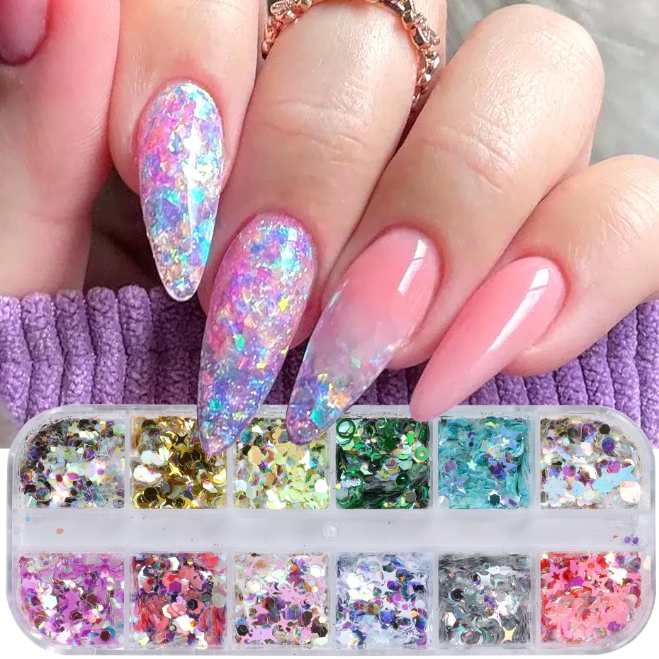 12-Grids-Fantasy-Crystal-Spangles-Nail-Glitter-Sequins-Iridescent ...