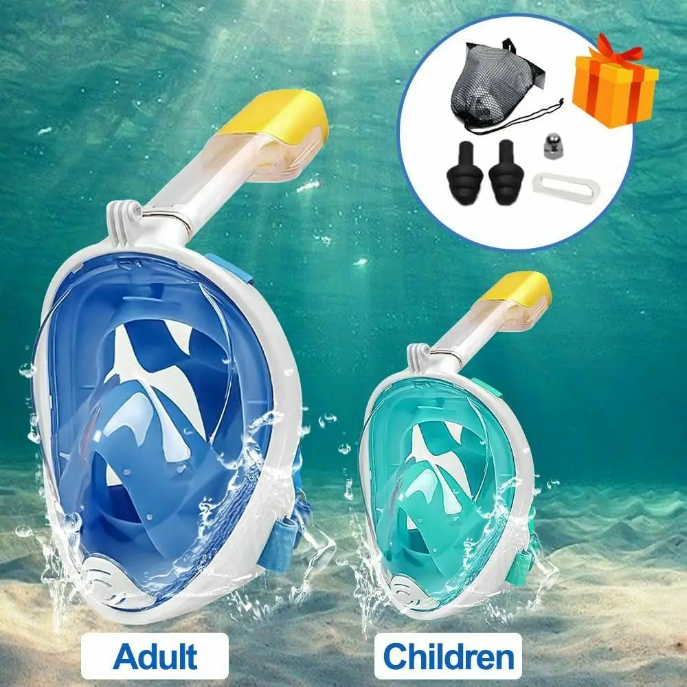 Adult-Model-Snorkeling-Three-Treasure-Silicone-Diving-Mask-Full-Dry ...