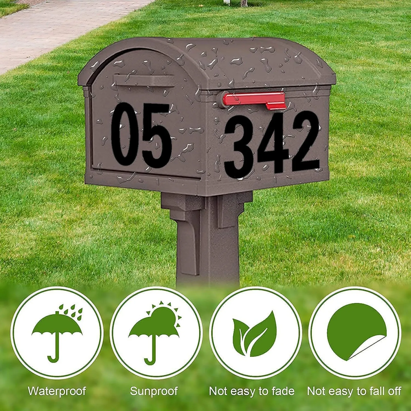 Numbers For Address On House Mailbox Numbers, Reflective Mailbox ...