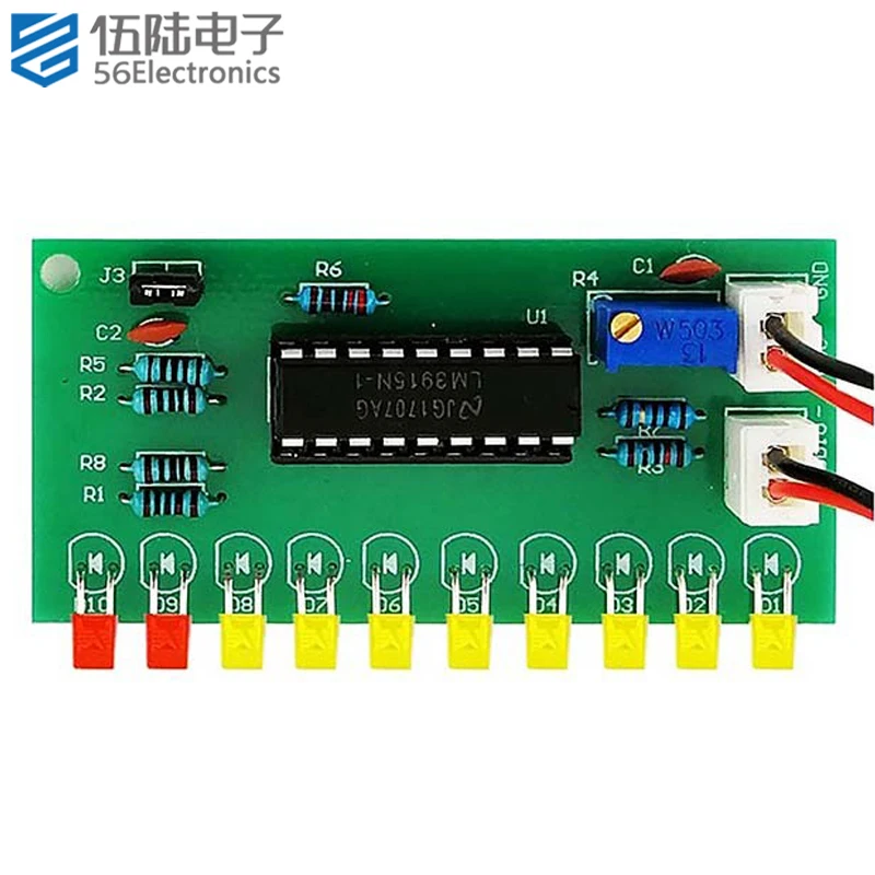 10-Audio-Level-Indicator-Self-Assembly-Kit-LM3915-Audio-Indicator-Suite ...