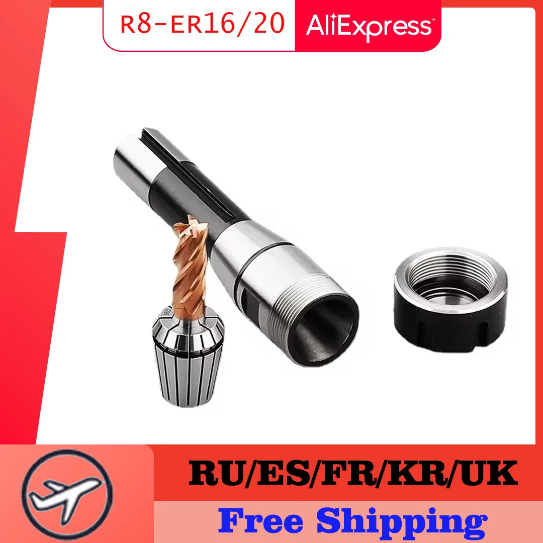 R8-Spindle-ER16-ER20-ER25-ER32-ER40-Collet-Chuck-A-M-UM-Nut-Tool-Holder ...