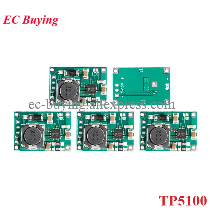 5pcs TP5100 충전 관리 전원 공급 장치 모듈 보드 TP5000 2A 충전/단일 셀 4.2V 이중 셀 8.4 리튬 배터리 ...