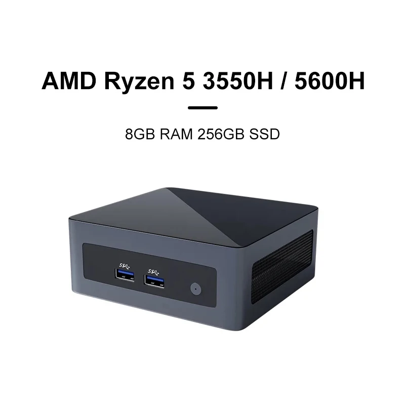 Mini PC AMD Ryzen 5 5600H Gaming Desktop Computer NVME SSD WIFI6 HDMI ...