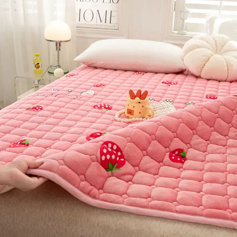 Foldable-Plush-Mattress-Toppers-Cute-Cartoon-Soft-Thin-Student ...