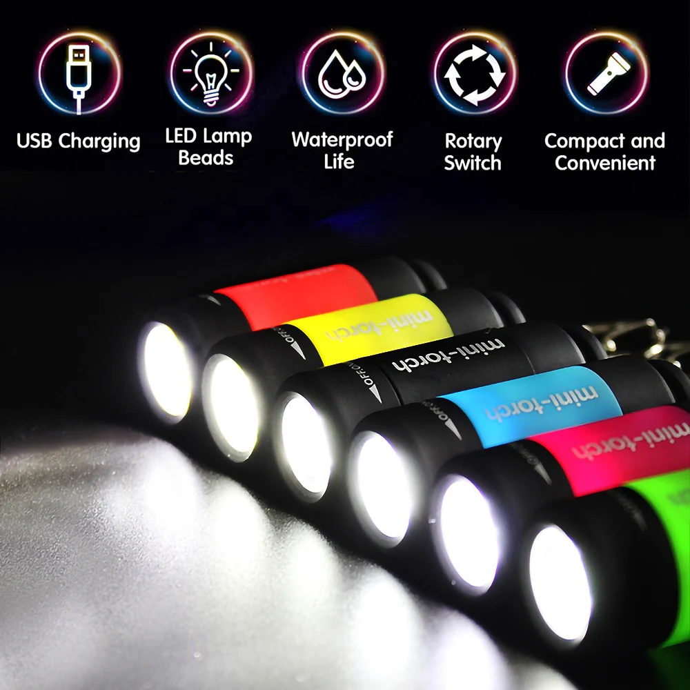 Lampe de poche,Mini lampe torche de poche à LED,Portable,Rechargeable ...
