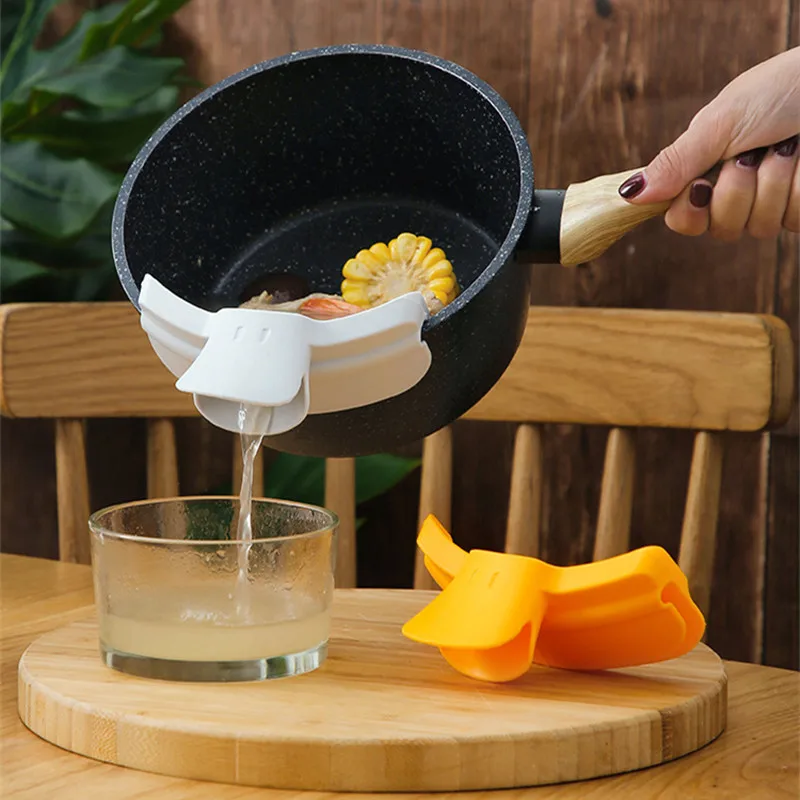 Spill-proof Kitchen Utensils Pots and Pans Round Mouth Edge Diversion ...