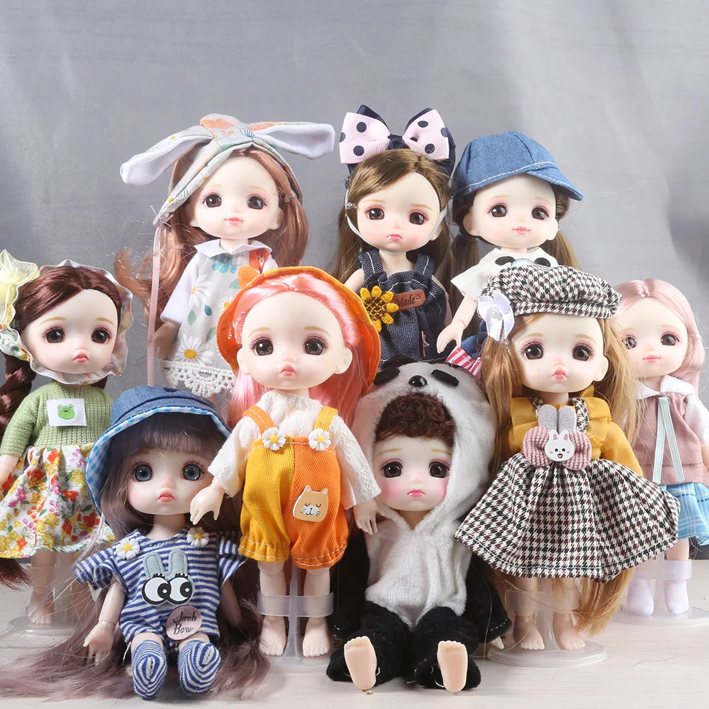 16cm-BJD-Doll-Full-Set-13-Moveable-Joint-Dolls-Cartoon-Dress-Bjd-Toy ...