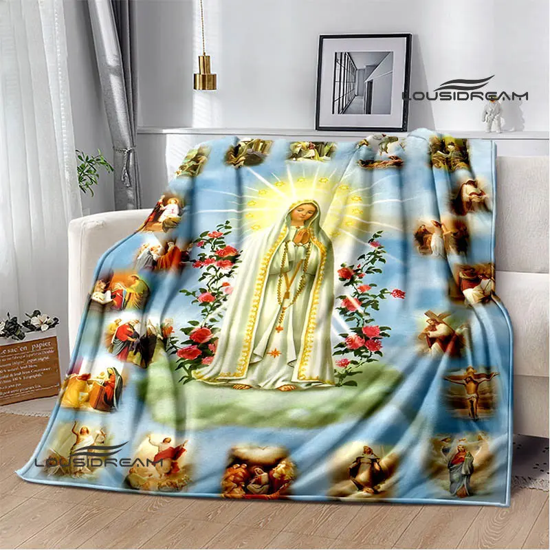 Virgin-Mary-Faith-Print-Blanket-Flannel-Soft-Comfort-Blanket-Home ...