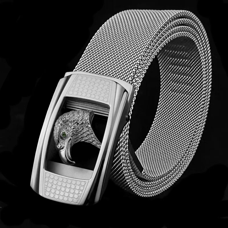 95-140CM-men-s-stainless-steel-belt-mesh-belt-woven-fashionable-outdoor ...