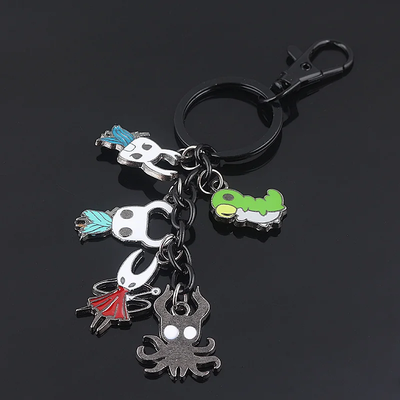 Hollow Knight Metal Characters Keychain The Knight Octopus Grub Hornet ...