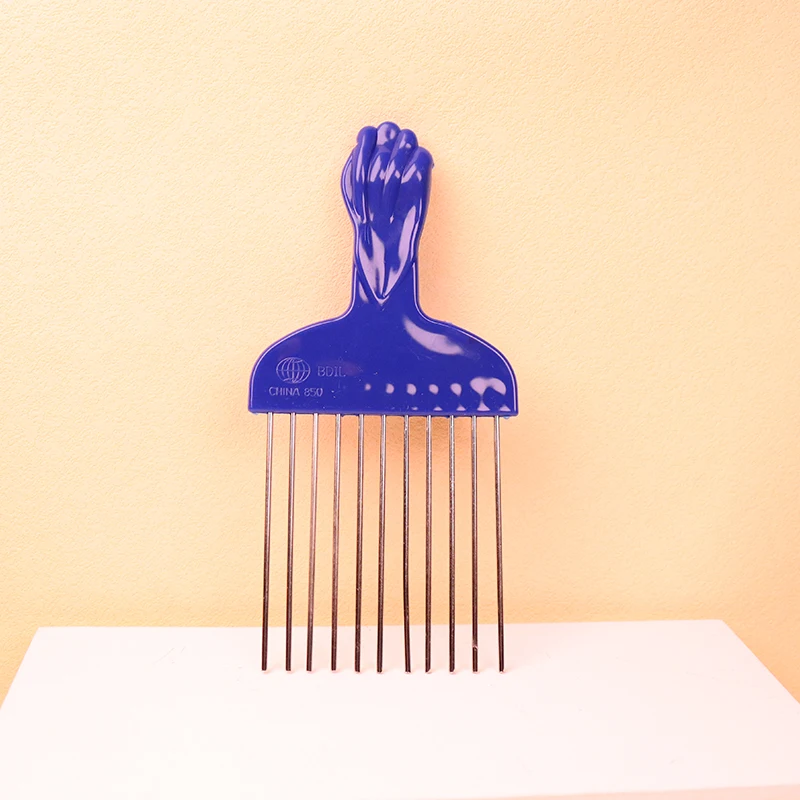 African-Fist-Comb-Stainless-Steel-Afro-American-Comb-Perm-Pick-Hair ...
