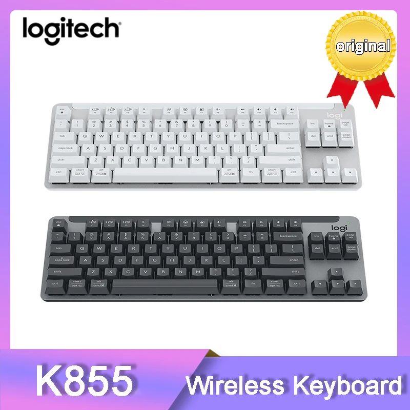 Logitech Teclado mecánico inalámbrico con Bluetooth, dispositivo con receptor TTC, eje rojo, 84 ...
