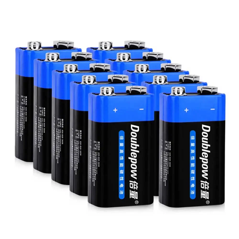 Doublepow-1-10pcs-Disposable-9V-6F22-Battery-9V6F22-Square-Cell ...
